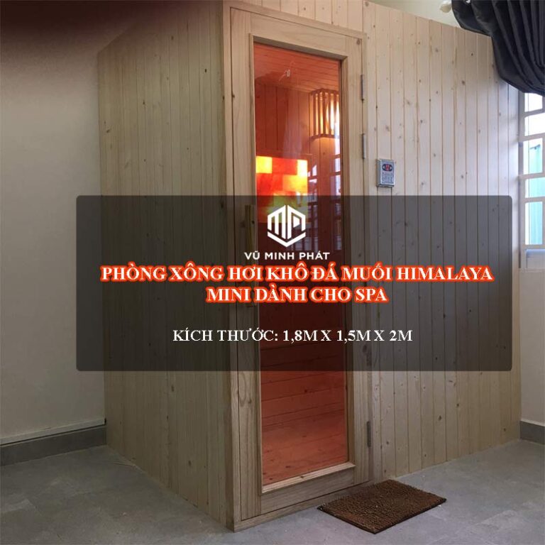 Phòng xông hơi khô đá muối mini spa kinh doanh - Vũ Minh Phát